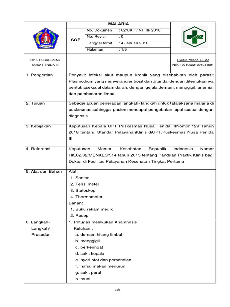 Malaria | PDF | Sains & Matematika