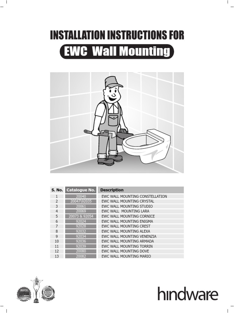 EWC Wall Mounting: Installation Instructions For | PDF | Nature