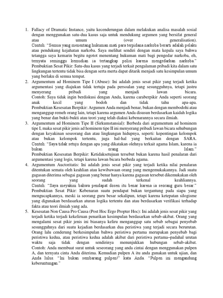 Fallacy of Dramatic Instance | PDF