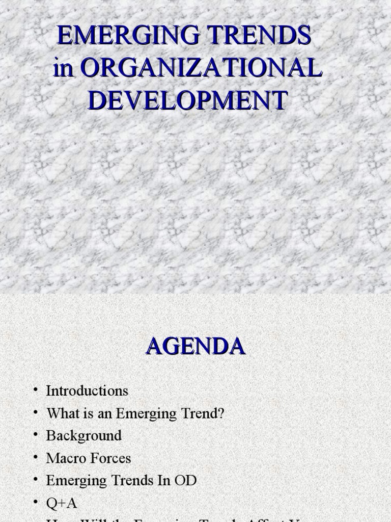Emerging Trends in Organizational Development | PDF | Competence (Human ...