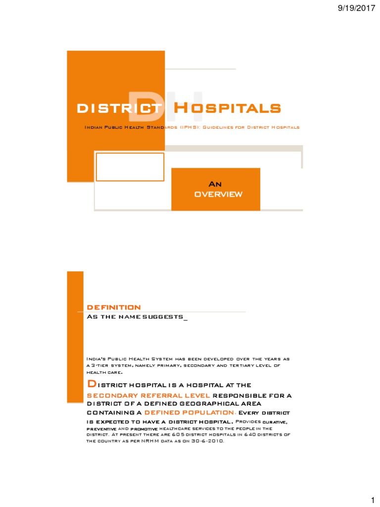 District Hospital Standards PDF | PDF | Emergency Department | Hospital