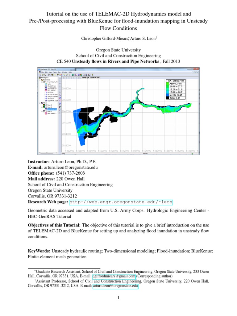 TELEMAC-2D Flood Mapping Tutorial | PDF | Arc Gis | Microsoft Excel