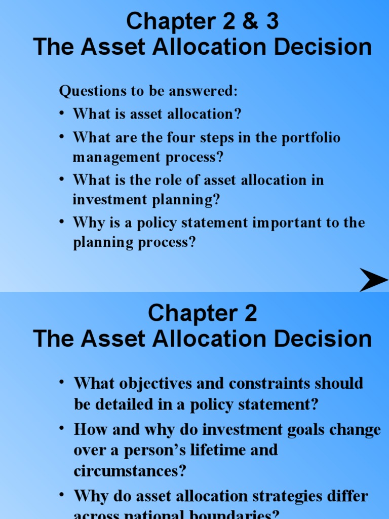 Chapter 2 The Asset Allocation Decision Pdf Investing Bonds Finance