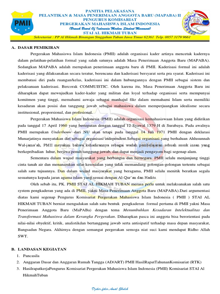 MAPABA II PMII STAI Al Hikmah | PDF | Karier & Perkembangan