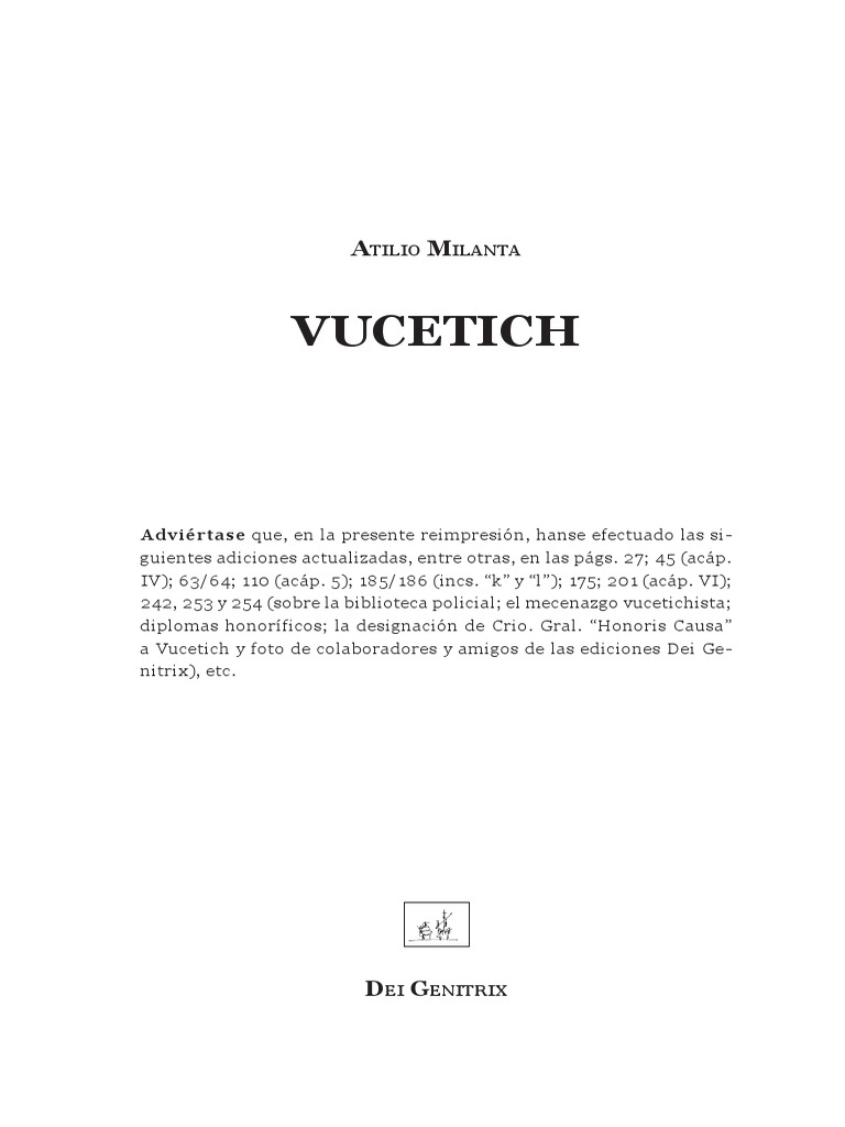 Vucetich | PDF | Buenos Aires | Huella dactilar