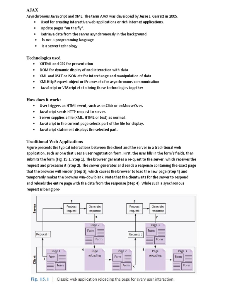 Ajax Notes | PDF | Ajax (Programming) | Digital Technology