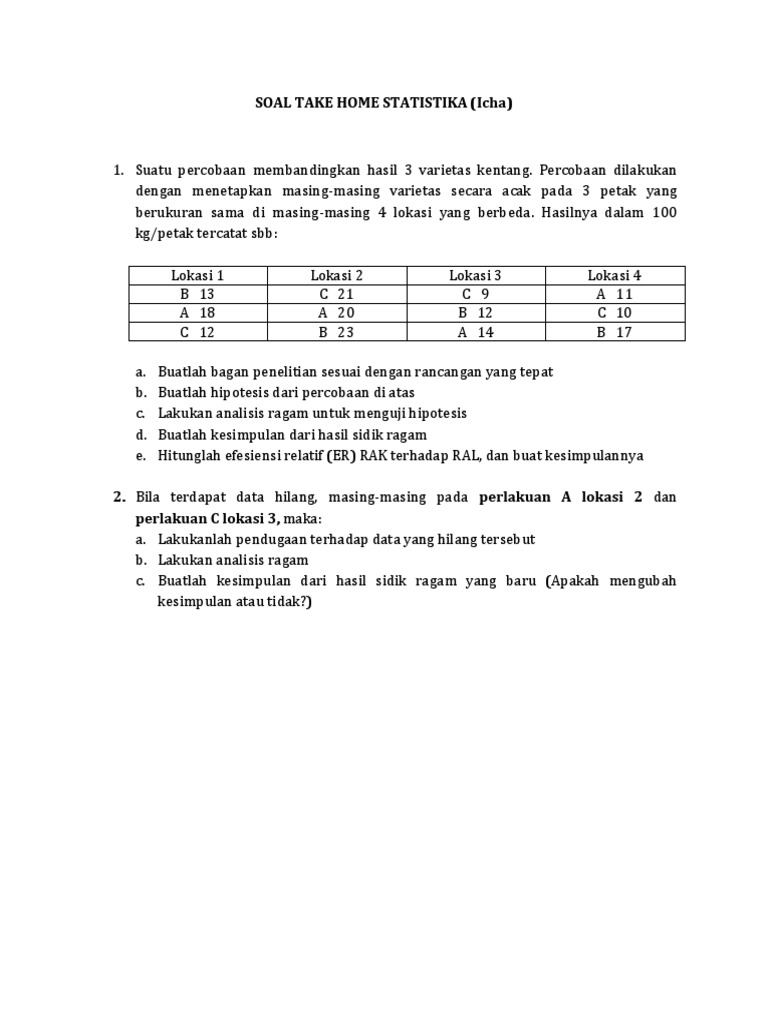Analisis Data Eksperimen Pertanian | PDF