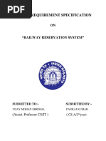 Railway Reservation System SRS | PDF | User (Computing) | Computer Networking