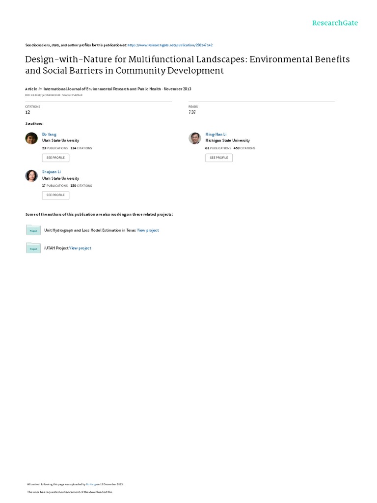 Multifunctional Landscape | PDF | Green Infrastructure | Ecosystem Services