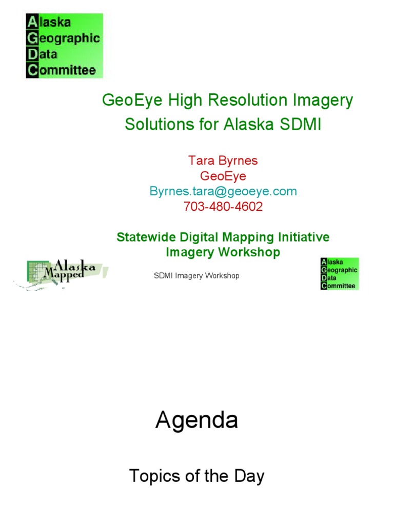 Geoeye High Resolution Imagery Solutions For Alaska Sdmi | PDF ...