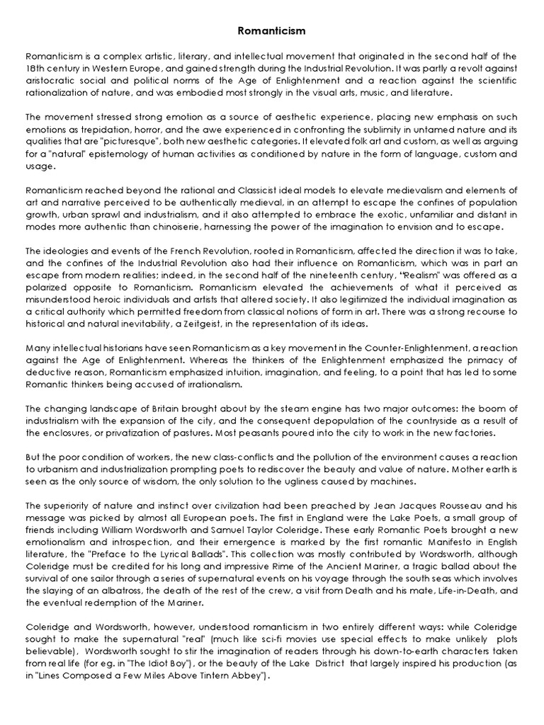 Romanticism | PDF | Romanticism | Frankenstein
