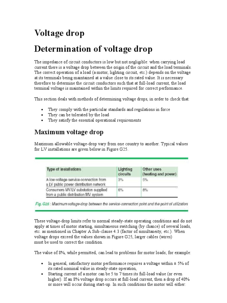 Voltage Drop | PDF | Steady State | Electronic Engineering