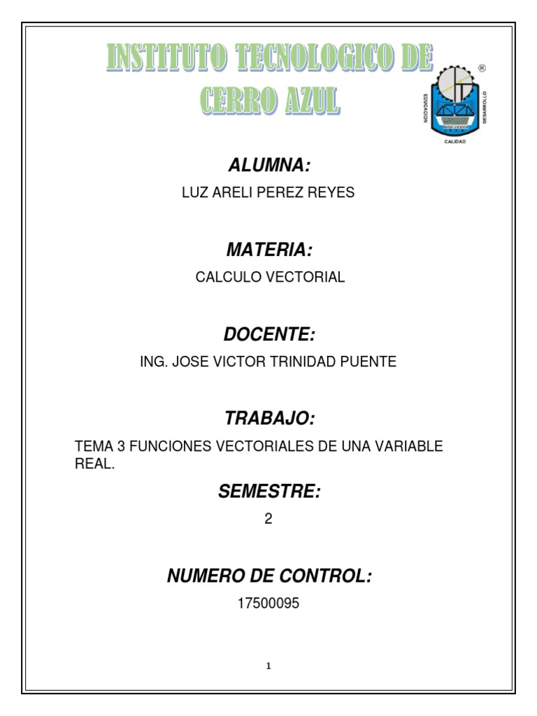 Calculo Vectorial Unidad 3 | PDF | Vector Euclidiano | Integral