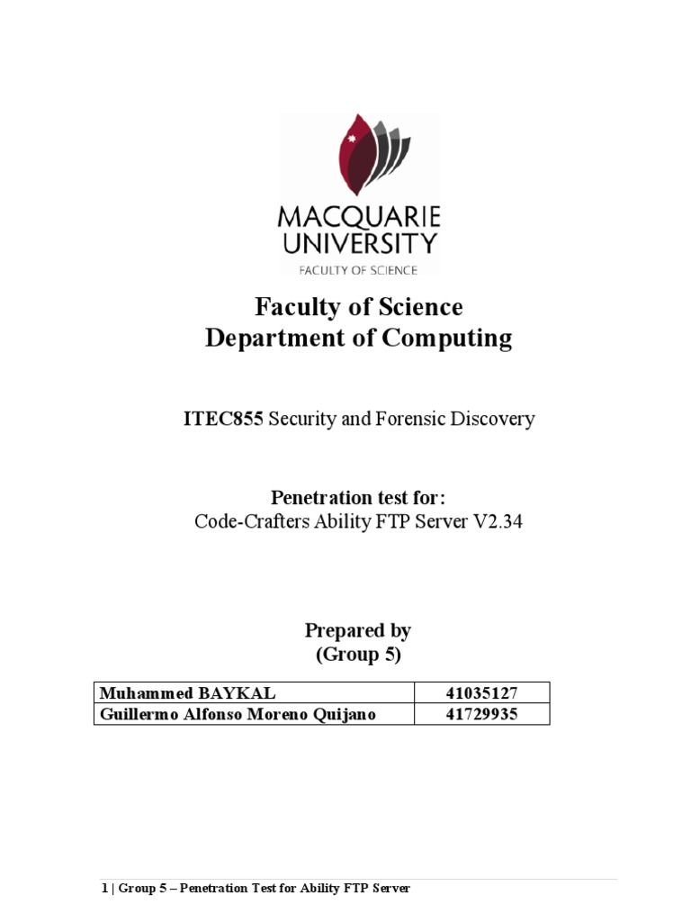 Project Report | PDF | File Transfer Protocol | Computer Security Exploits