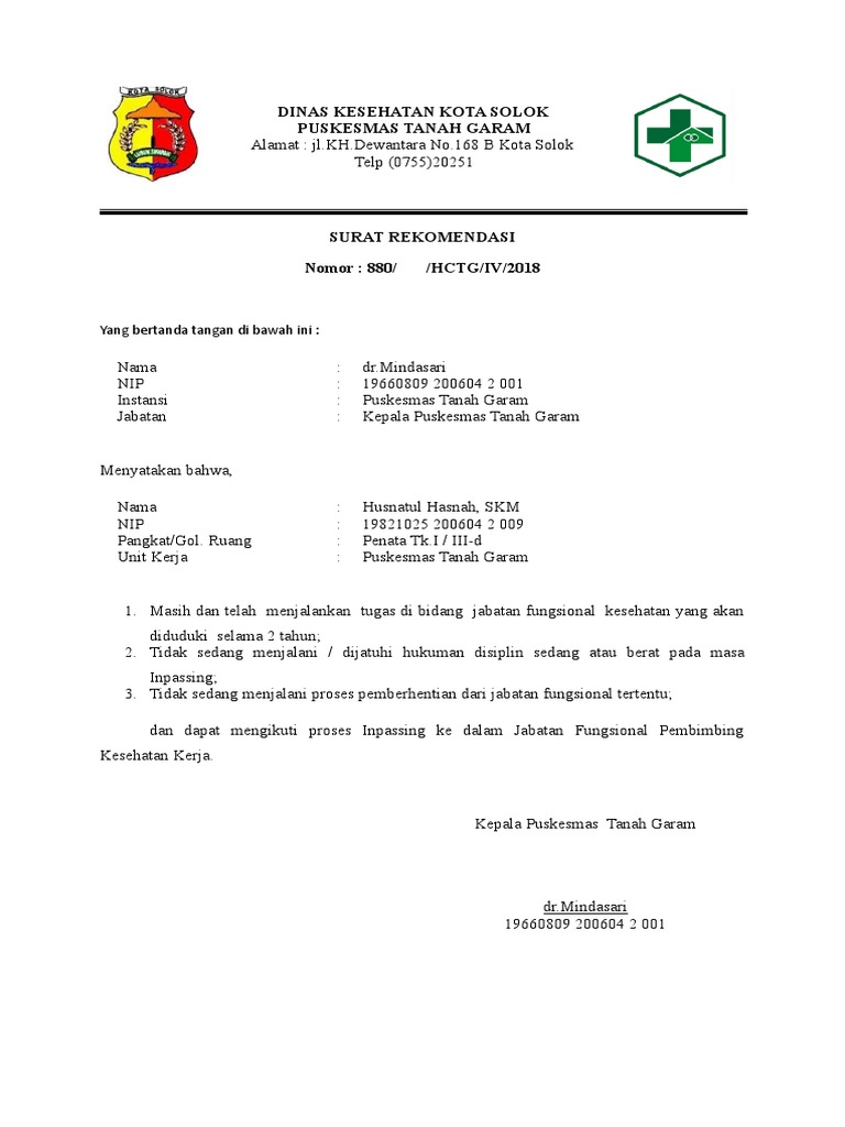 Surat Usulan Formasi | PDF