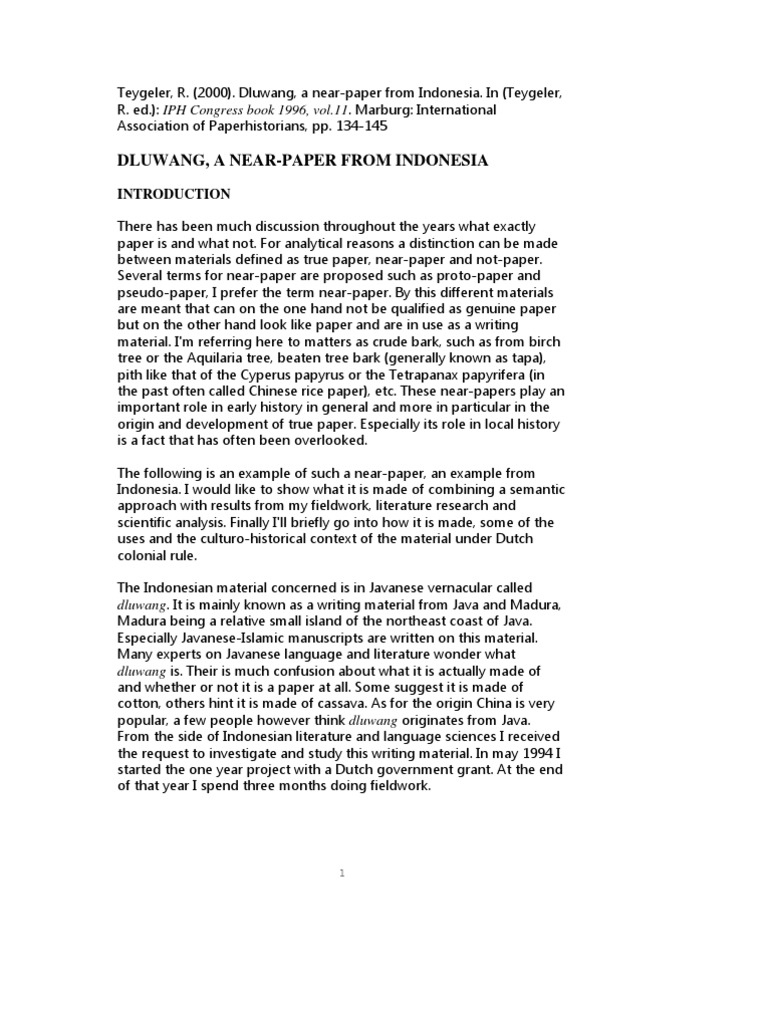 Dluwang | PDF | Java | Bookbinding