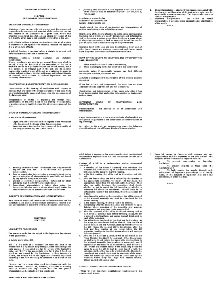 Agpalo on Statutory Construction | PDF | Statutory Interpretation ...