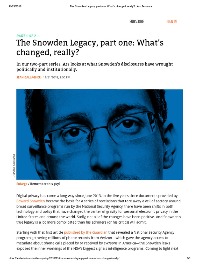 The Snowden Legacy, Part One - What's Changed, Really - Ars Technica ...