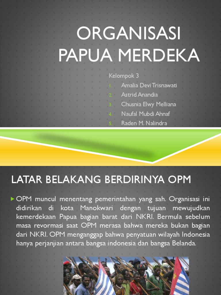 Organisasi Papua Merdeka Kel.3 | PDF | Politik | Ilmu Sosial