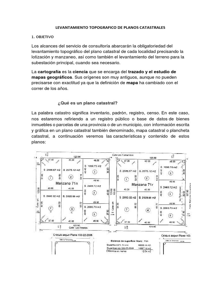 Levantamiento Topográfico Catastral | PDF | Topografía | Mapa