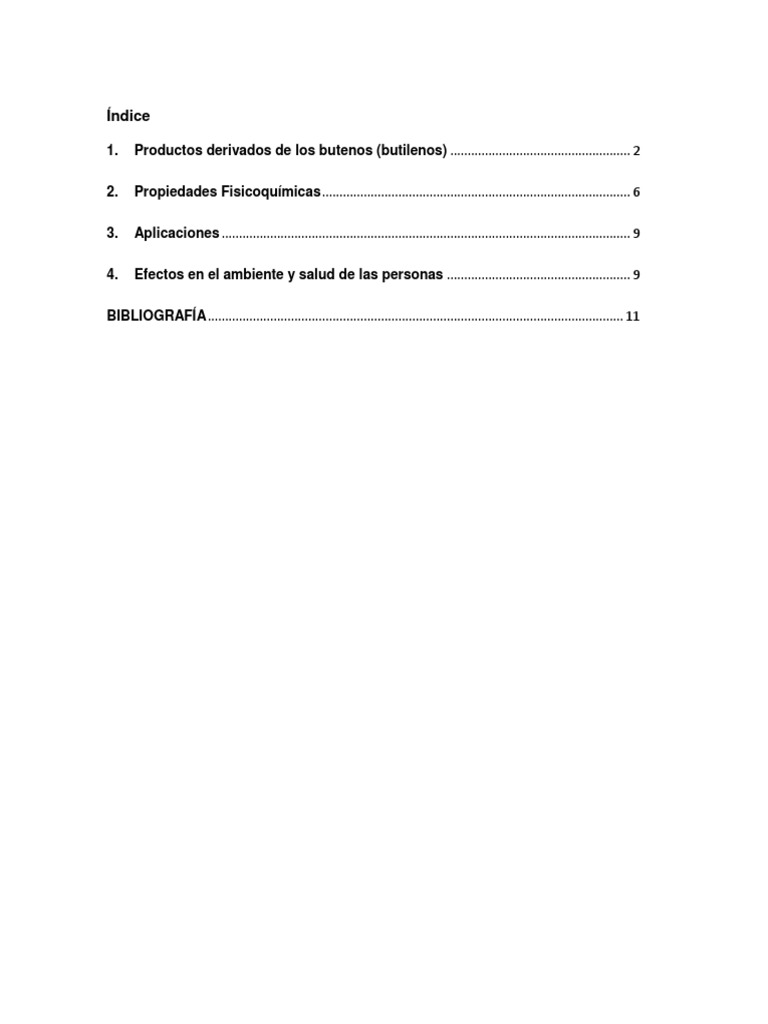 Usos y propiedades del buteno | PDF | Refinería de petróleo | Polímeros