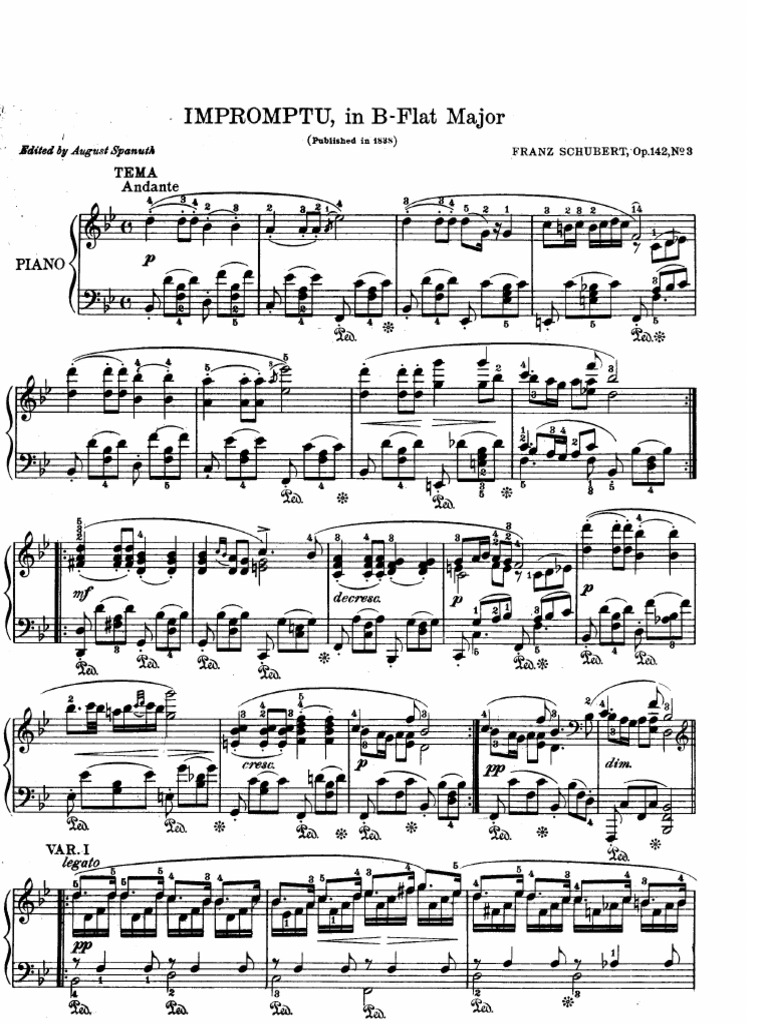 Schubert Impromptu Op 142 N 3 PDF | PDF
