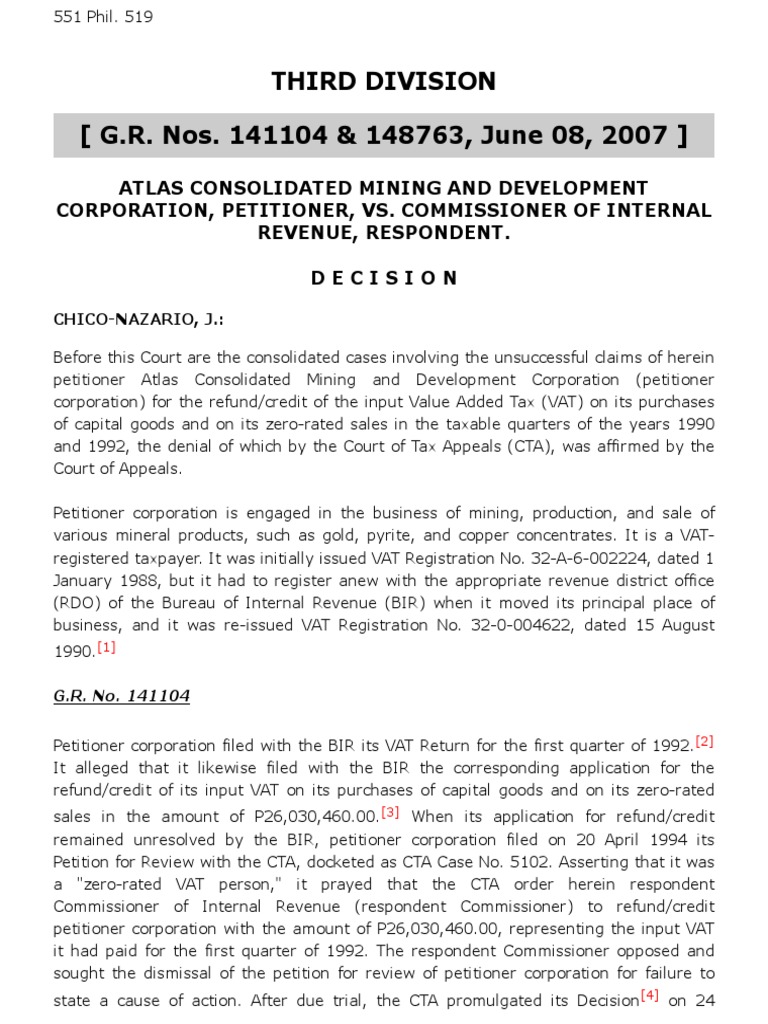 6 ACMDC v. CIR | PDF | Tax Refund | Value Added Tax