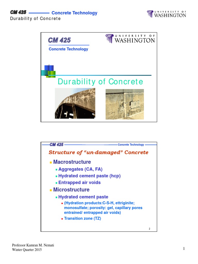 Durability PDF | PDF | Concrete | Physical Sciences