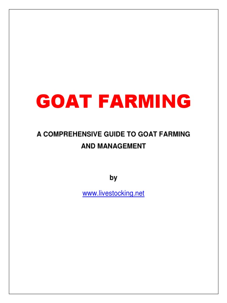 Goat Farming: A Complete Manual | PDF | Goat | Hay