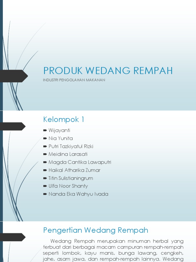 Wedang Rempah-1 | PDF