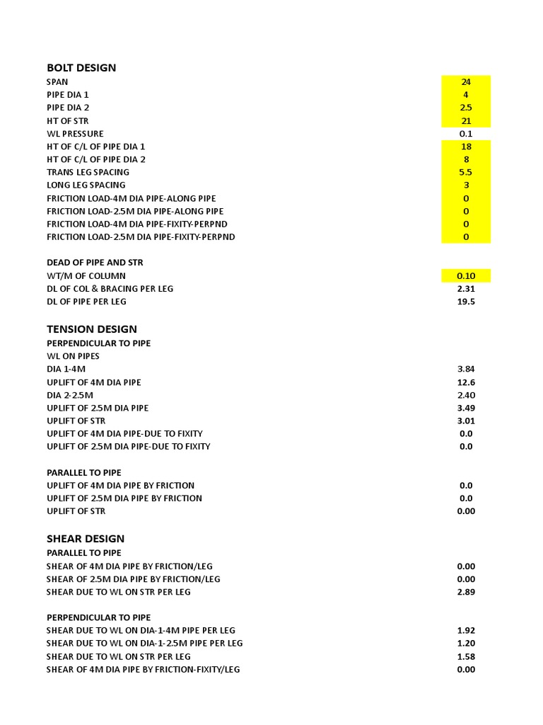 Bolt Design and Load Calculations | PDF | Technology & Engineering