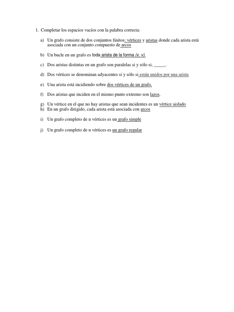 Completar Los Espacios Vacíos Con La Palabra Correcta | PDF | Métodos y ...