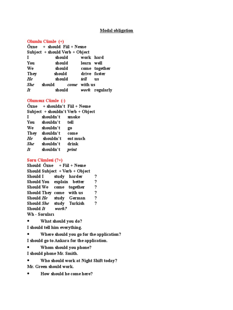 25-English-Les - 25 - Modals-Obligation | PDF