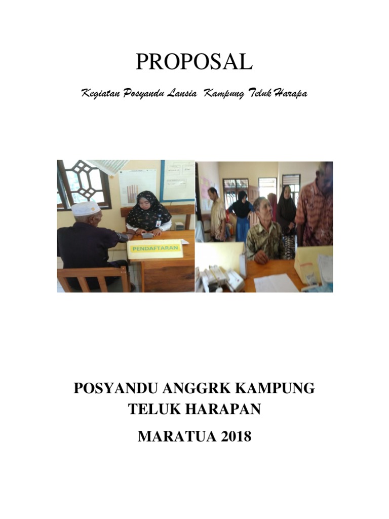 Proposal: Kegiatan Posyandu Lansia Kampung Teluk Harapa | PDF