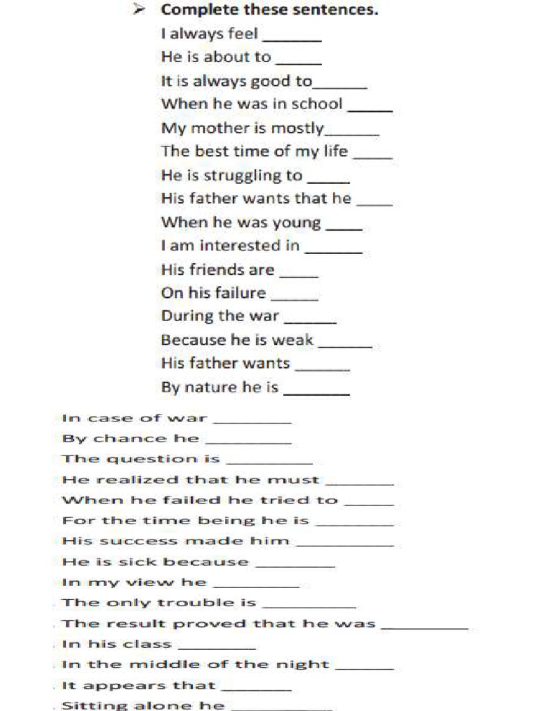 ISSB Sentence Completion Test English Sample | PDF