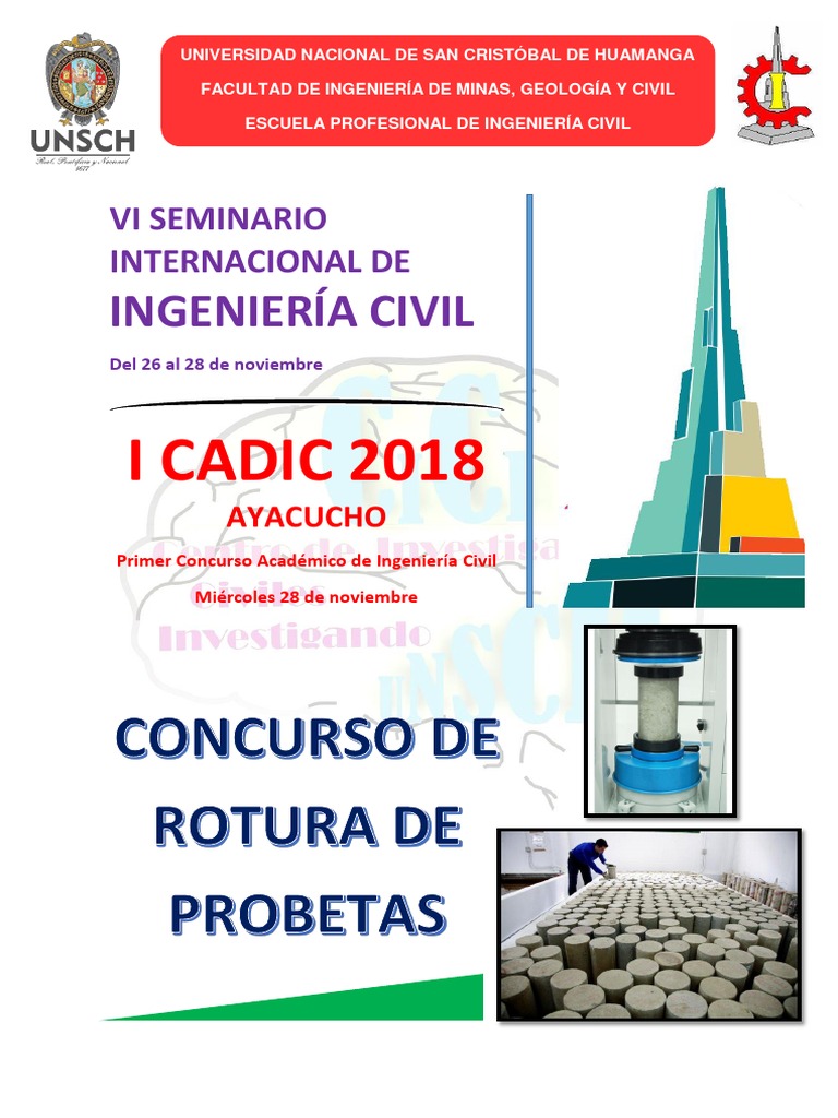 Bases de Concurso de Rotura de Probetas PDF | PDF | Ingeniería ... Bases de Concurso de Rotura de Probetas PDF | PDF | Ingeniería ...