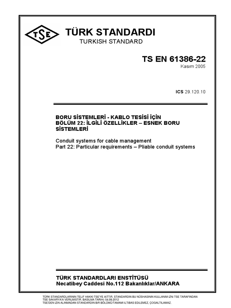 TS en 61386-22 | PDF