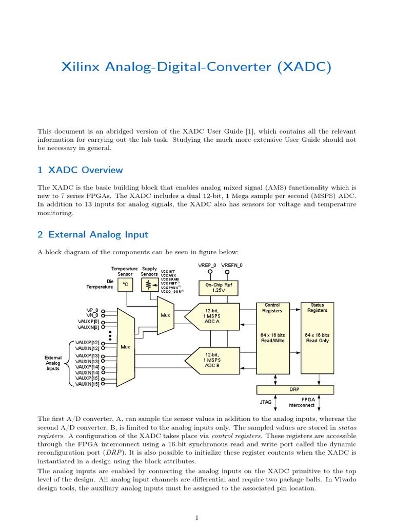 xadc (3) | Analog To Digital Converter | Field Programmable Gate Array