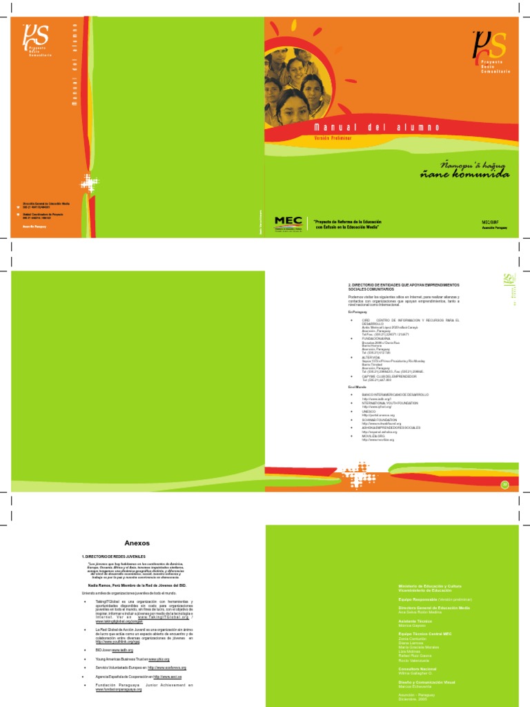 Proyecto Socio Comunitario PSC - Manual Alumno | PDF | Liderazgo ...