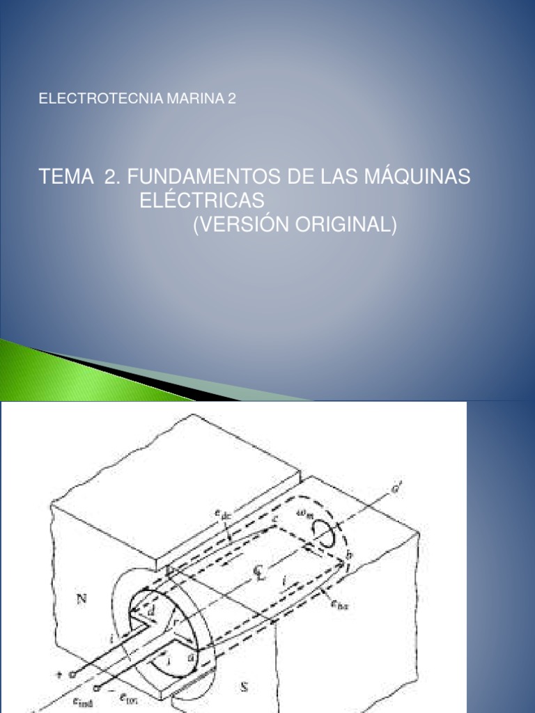 Tema 2. Fundamentos De Las Máquinas Eléctricas (Versión Original) | Corriente eléctrica | voltaje