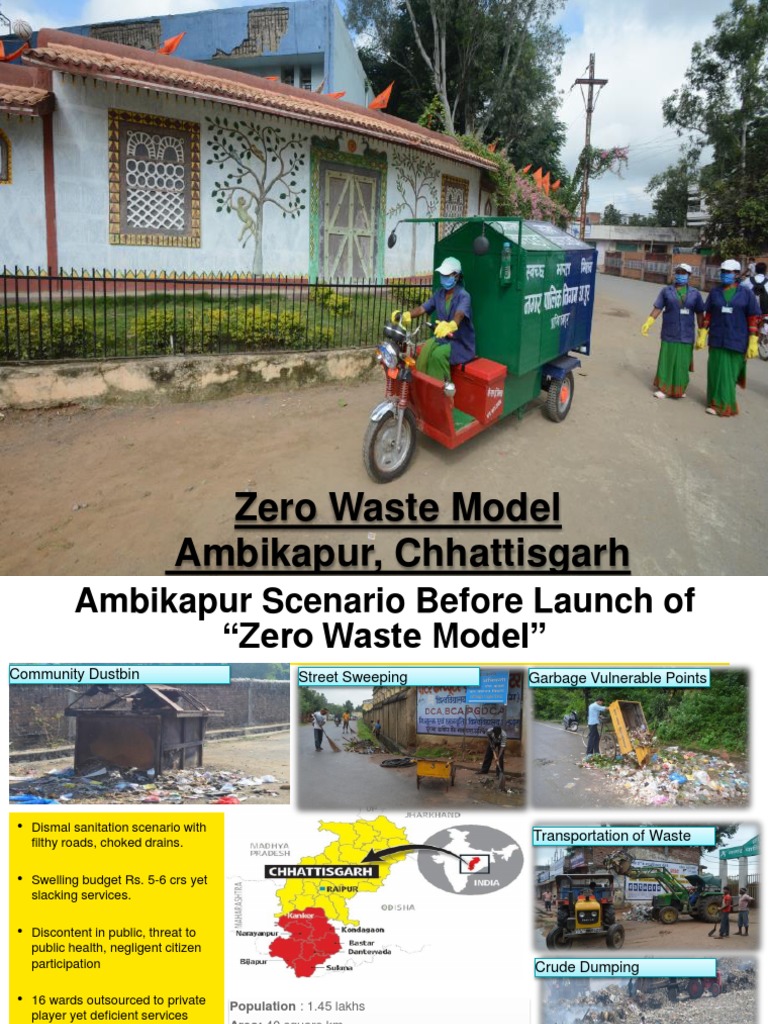 Zero Waste Model Ambikapur, Chhattisgarh | PDF | Sanitation | Landfill