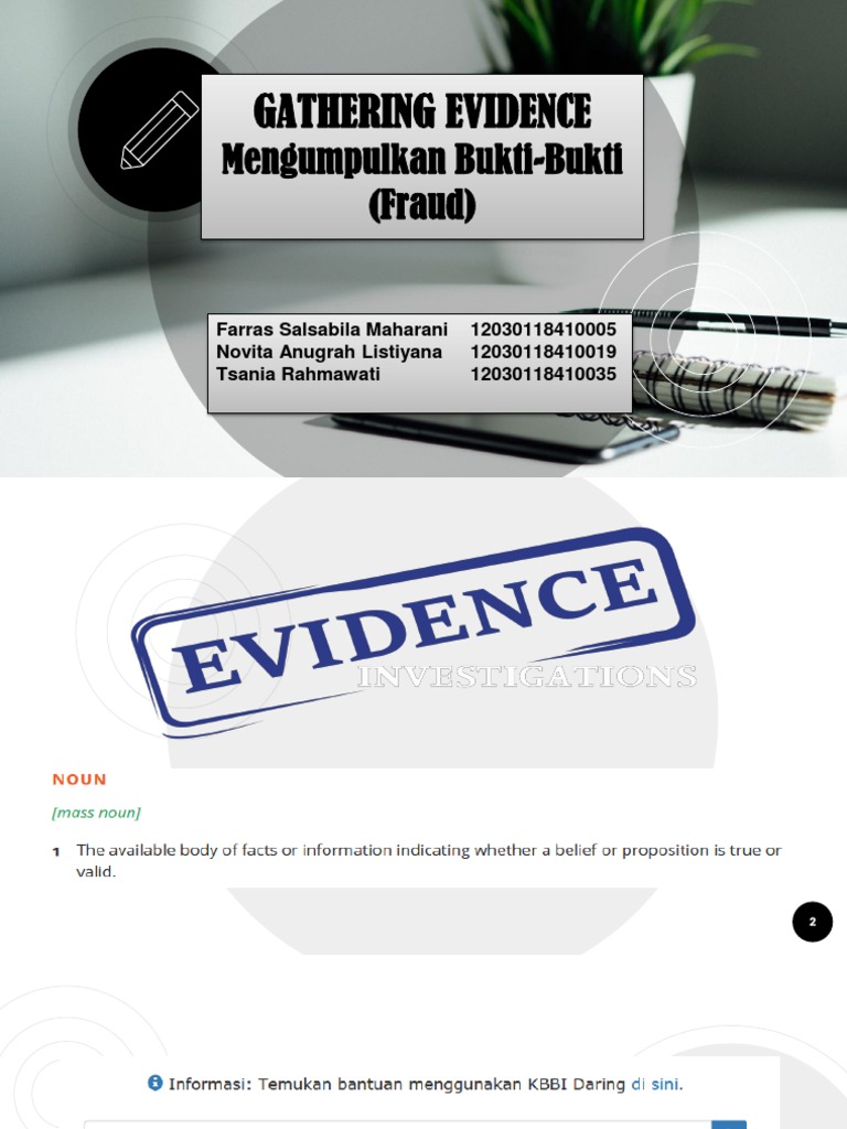 Kelompok 5 Gathering Evidence | PDF | Pengembangan Diri