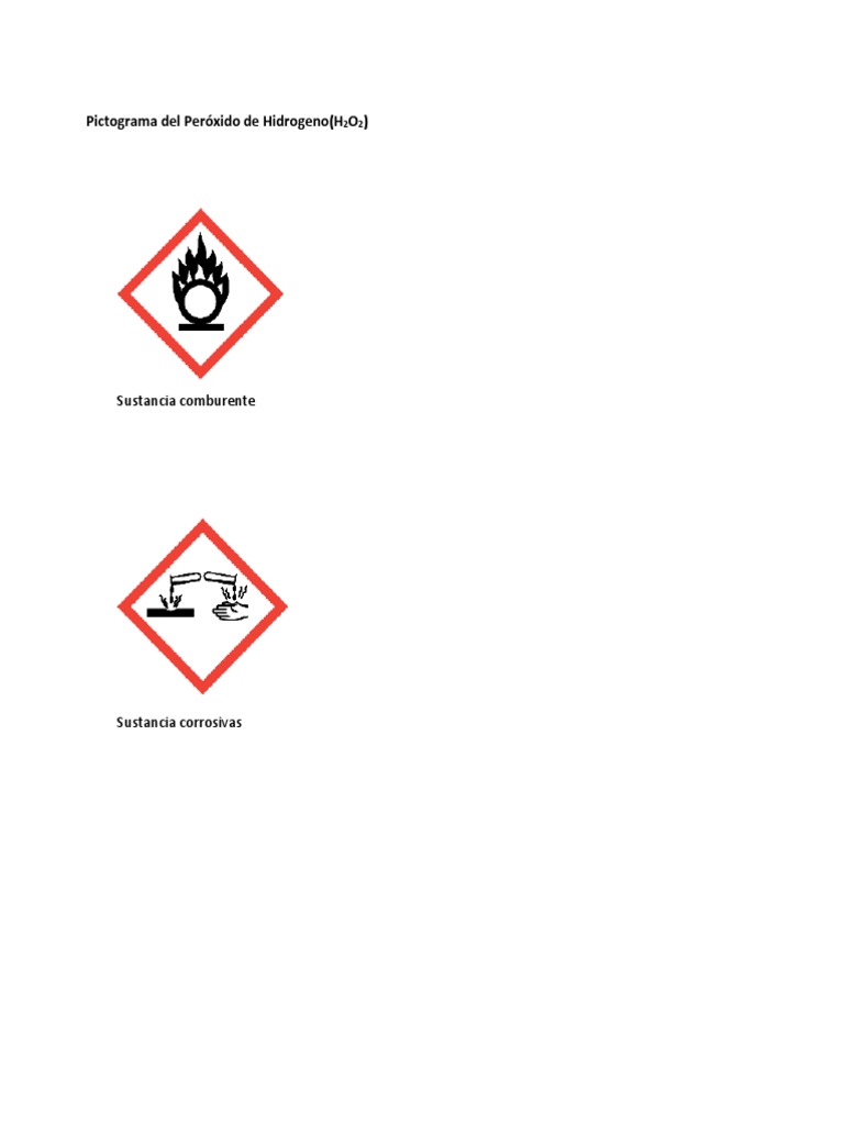 Pictogramas de Sustancias Peligrosas | PDF | Especies de oxígeno ...