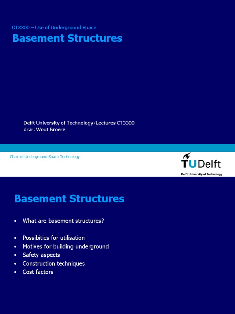 UUS Lecture 11 Basement Structures | PDF | Deep Foundation | Civil ...