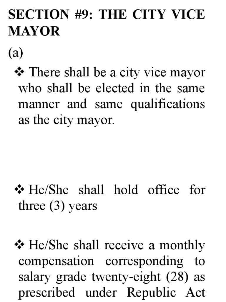 (A) There Shall Be A City Vice Mayor Who Shall Be Elected in The Same ...