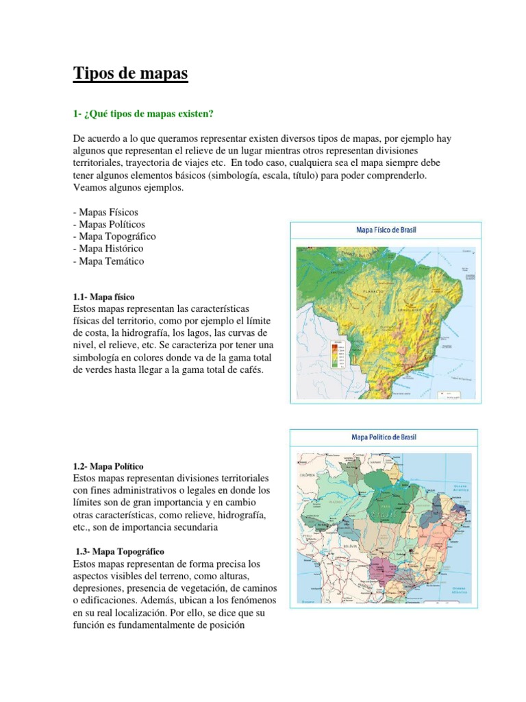 Tipos de Mapas | PDF | Mapa | Terreno