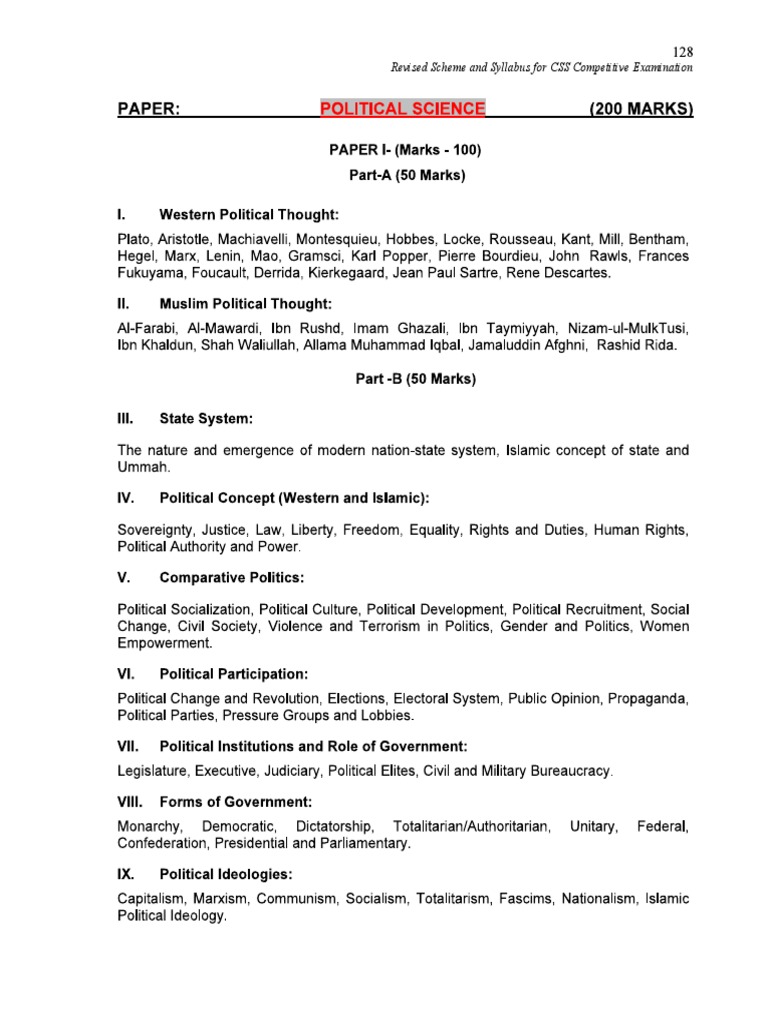 Pol Science Syllabus | PDF | Computers