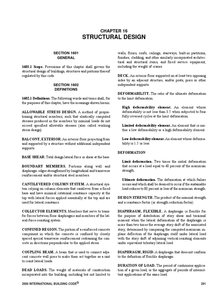 Ibc 16 | PDF | Structural Load | Wall
