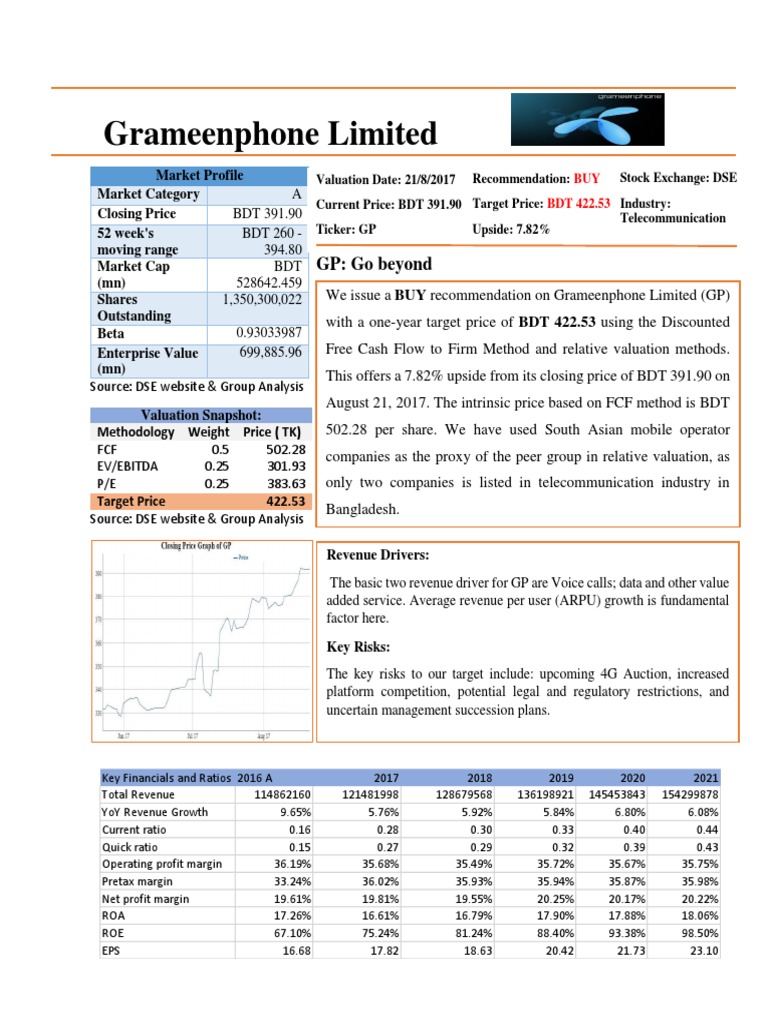 Investment Summary | PDF | Valuation (Finance) | Equity Securities
