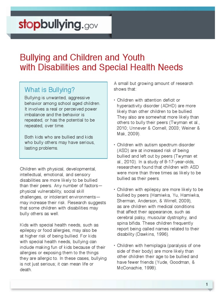 Bullyingtipsheet | Download Free PDF | Bullying | Attention Deficit ...